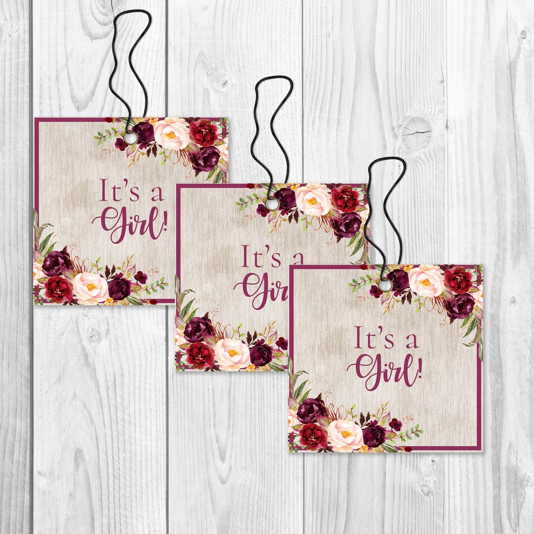 Its a Girl Tags Its a Girl Tag Nail Polish Tag Its a Girl - Etsy