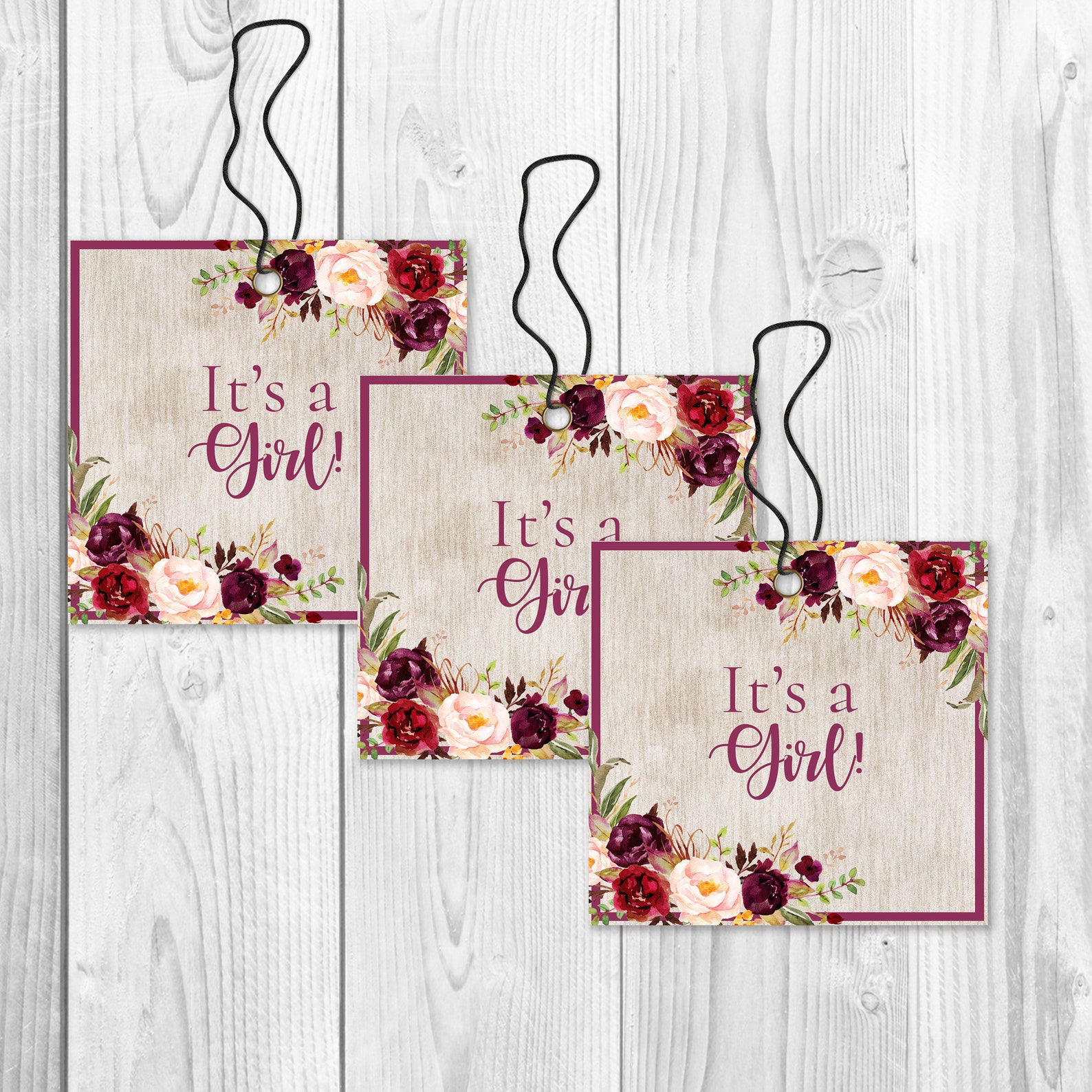 Its a Girl Tags Its a Girl Tag Nail Polish Tag Its a Girl - Etsy