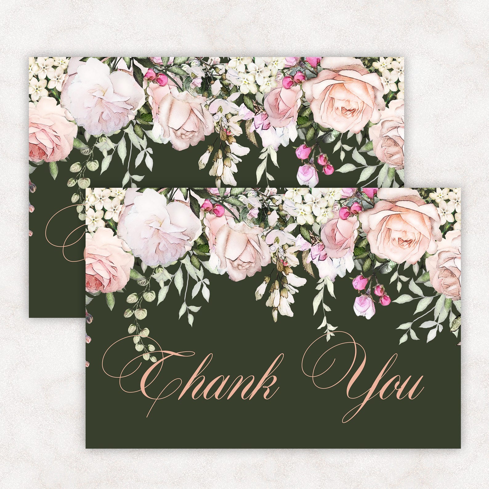 Boho Thank You Boho Thank You Card Bohemian Thank You Boho - Etsy