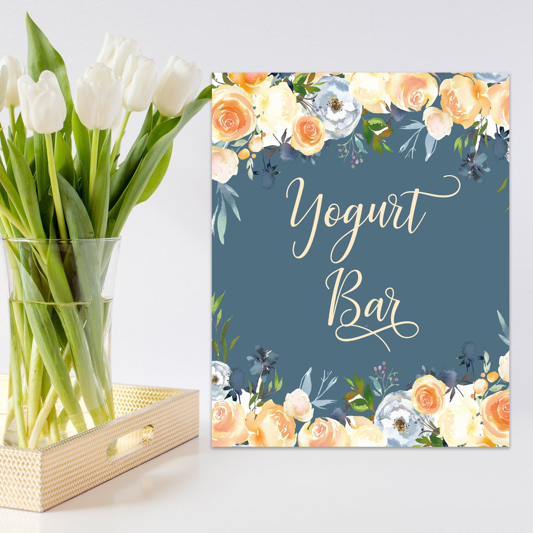 Yogurt Bar Sign, Yogurt Sign, Frozen Yogurt, Food Stations, Food ...