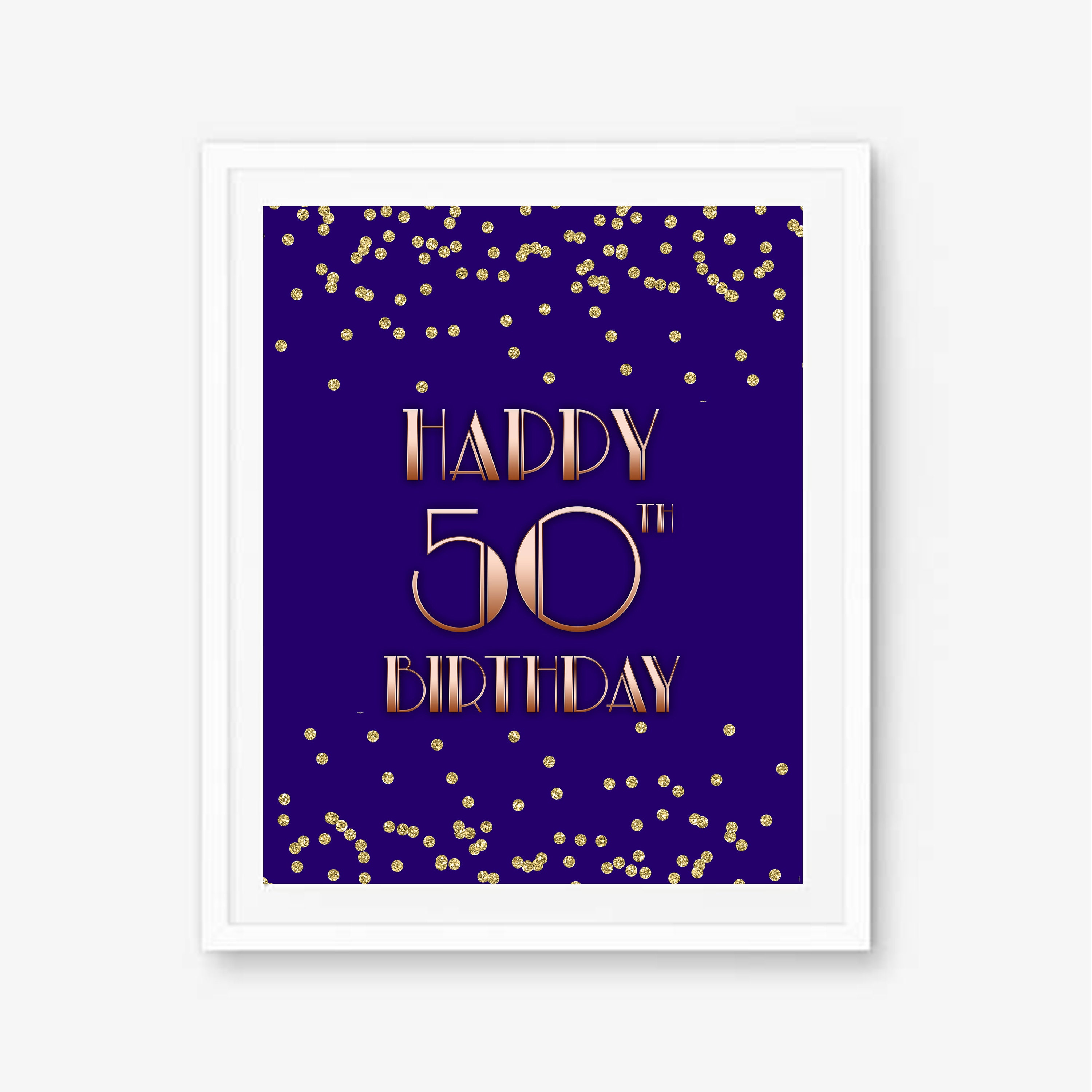 50th Birthday Poster 50th Poster 50th Celebration 50th | Etsy