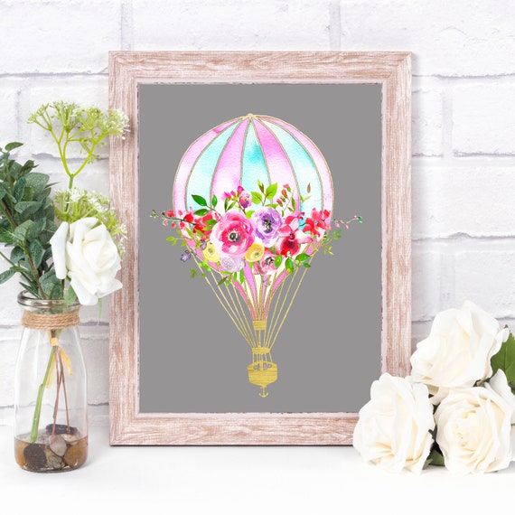 Air Balloon Poster Hot Air Balloon Custom Balloon Print Air - Etsy