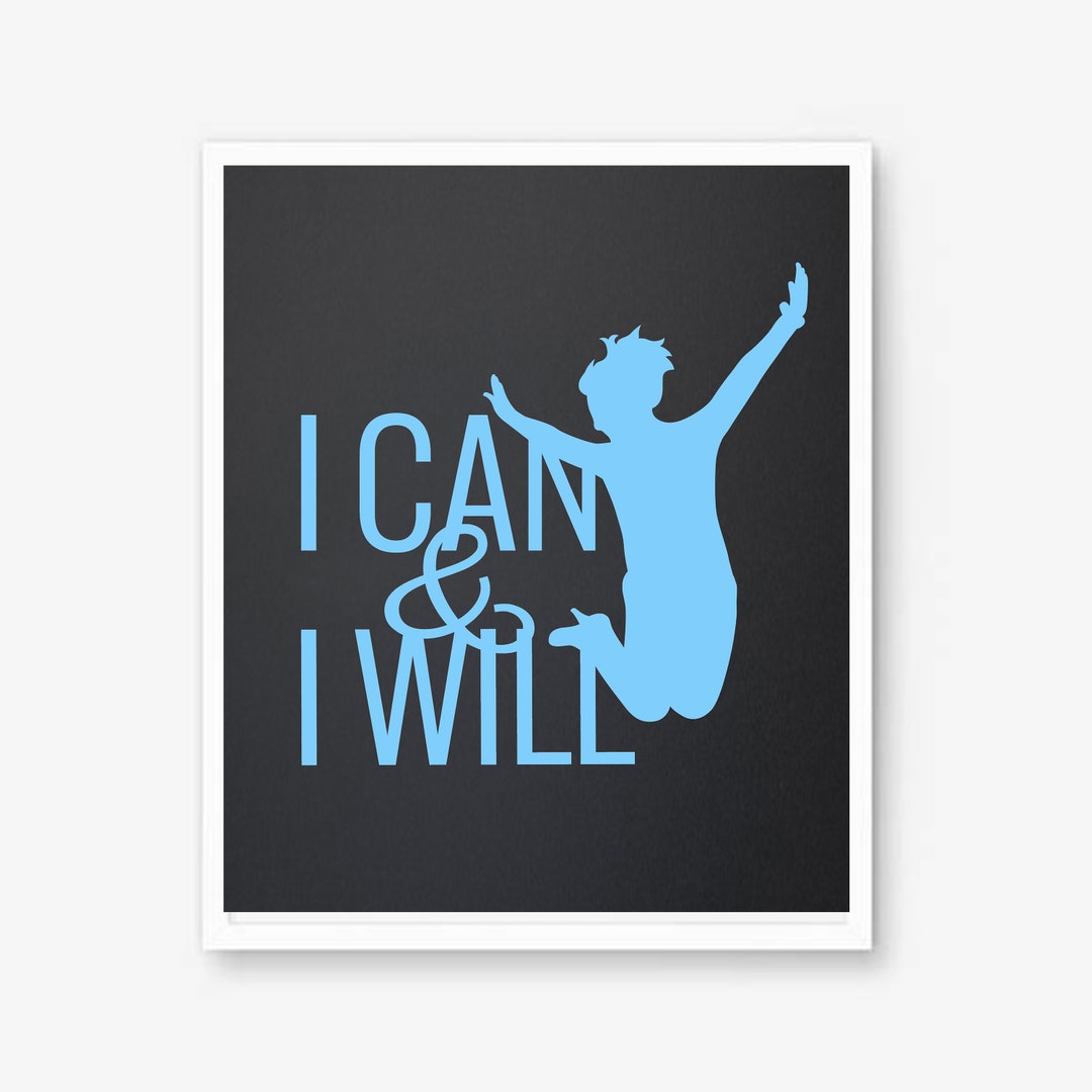 I Can and I Will Print I Can Poster Determination Gives Me - Etsy
