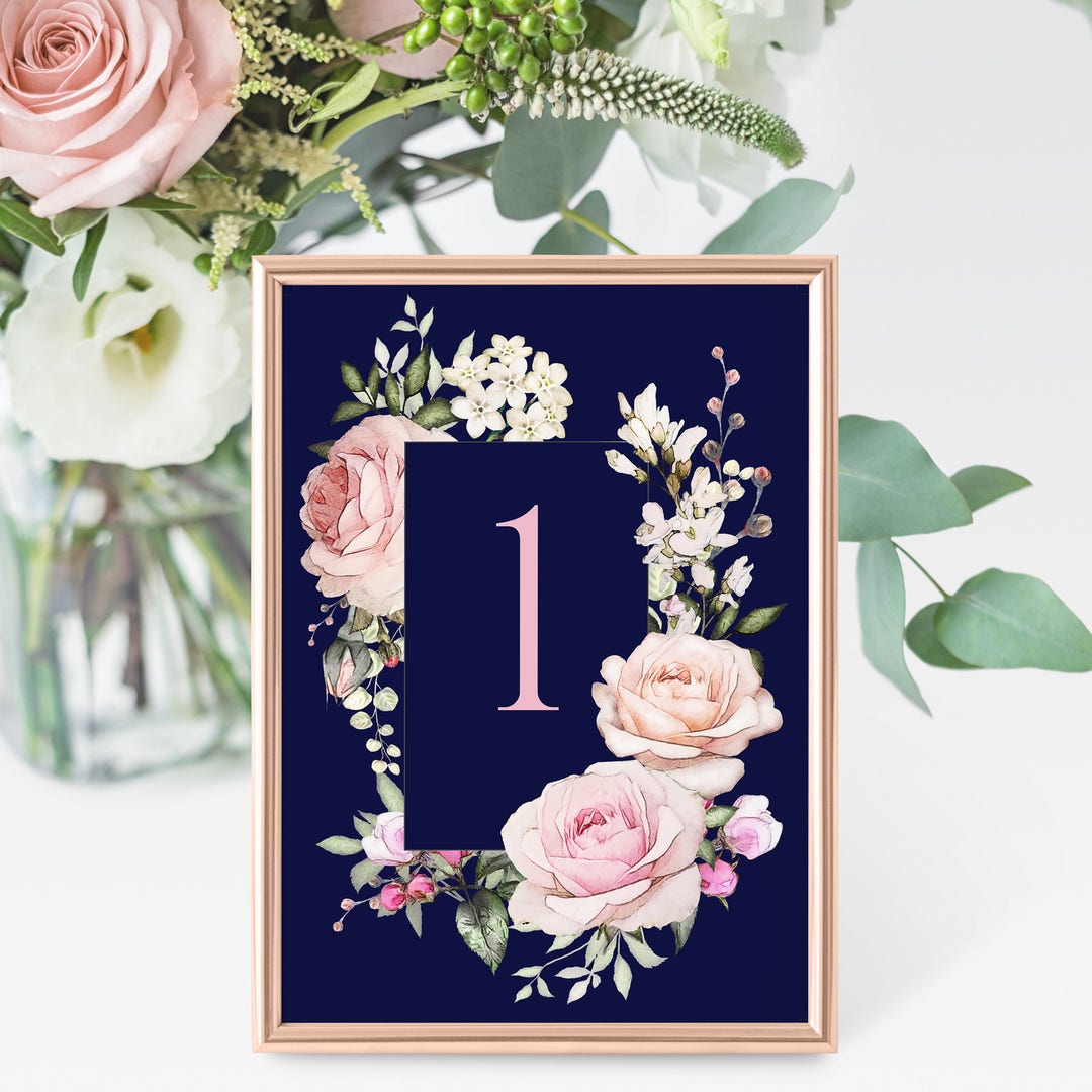 Pink Table Numbers Boho Table Numbers Blush Table Numbers - Etsy