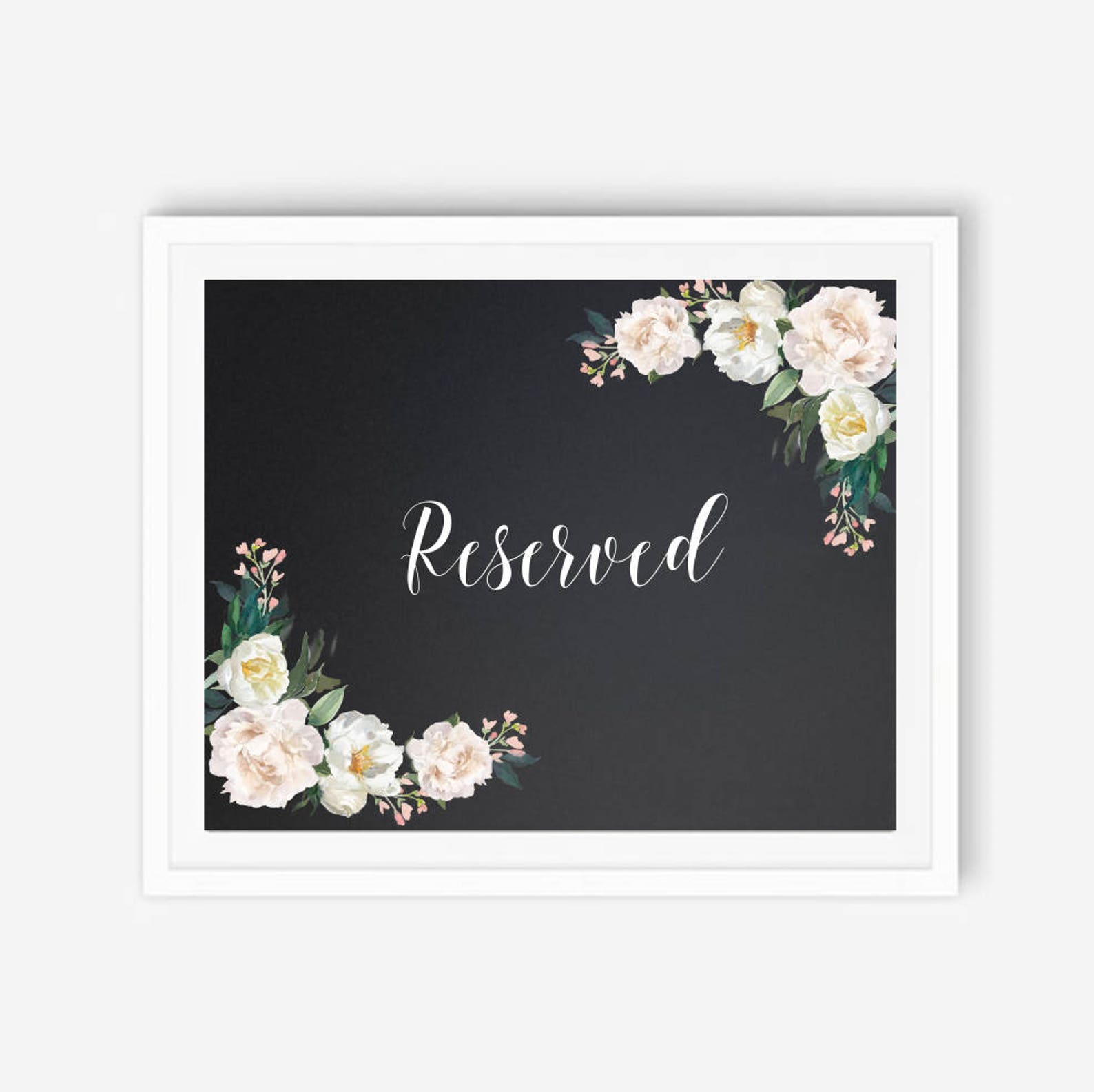 Pizarra reservada mesa reservada signo reservado boda - Etsy España