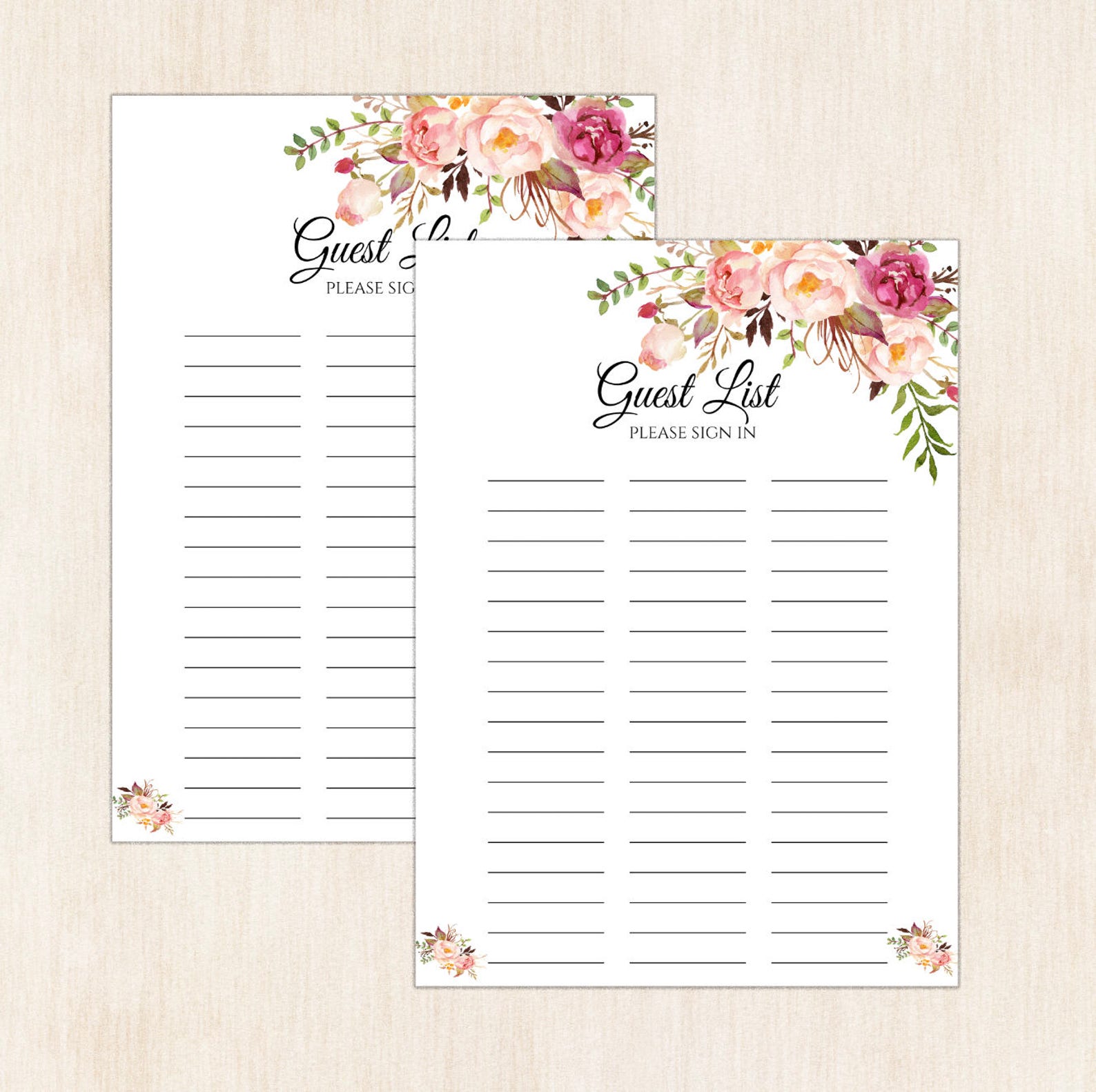 Liste des invités imprimable liste des invités imprimer la - Etsy France