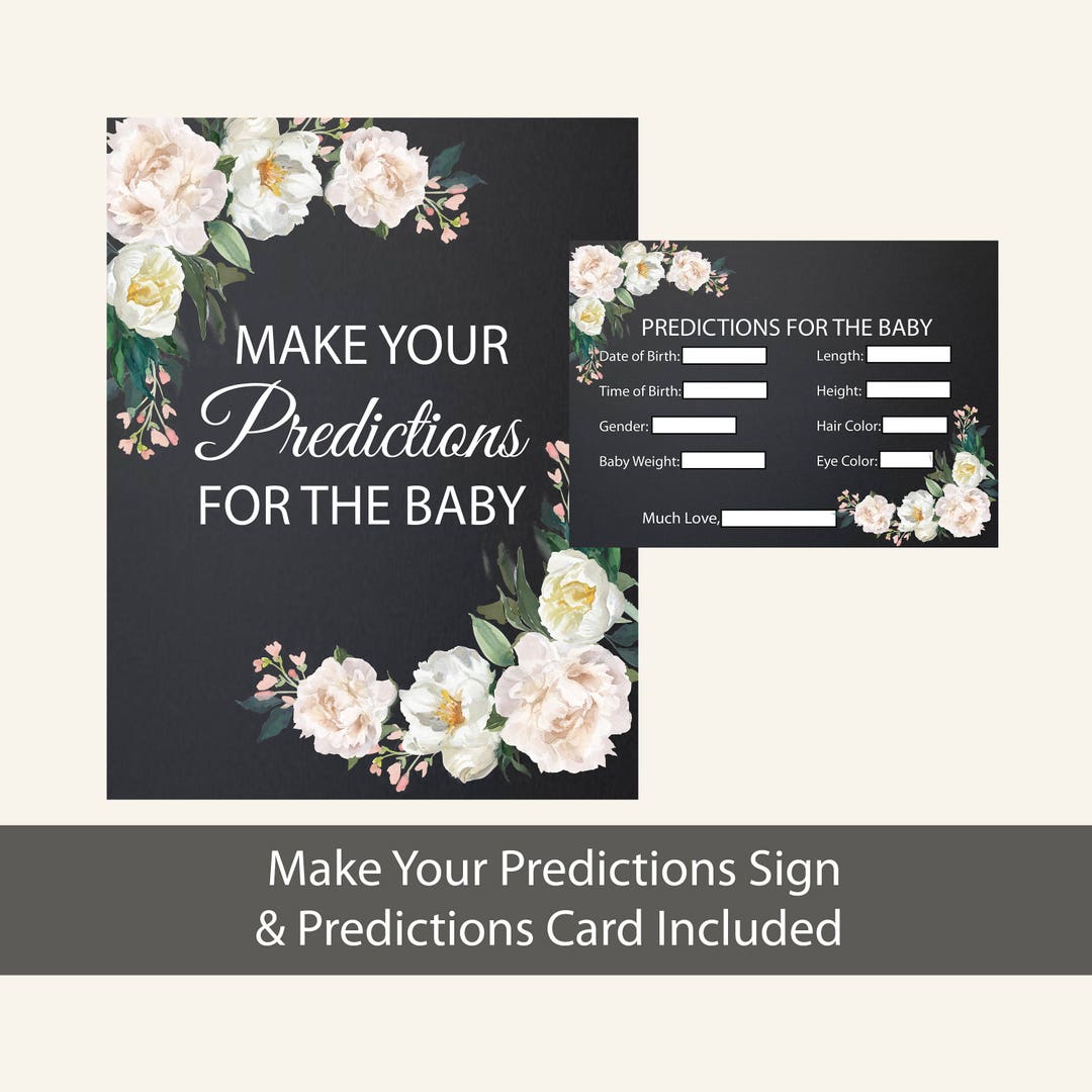 Consejos de predicción predicciones del bebé tarjeta de - Etsy España