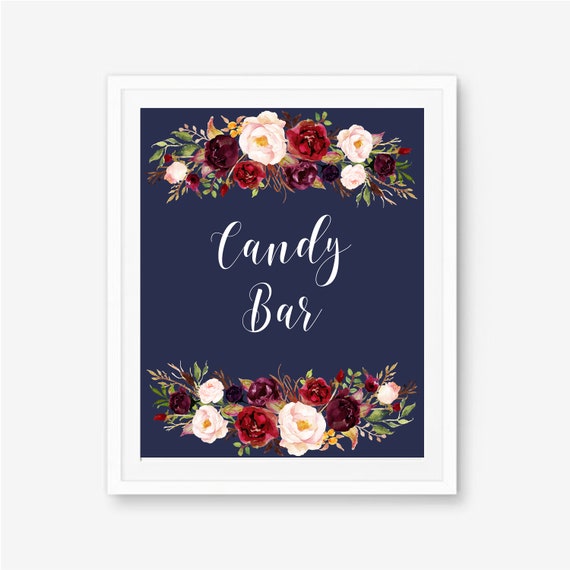 Candy Bar Sign Candy Buffet Sign Dessert Table Sign Dessert - Etsy