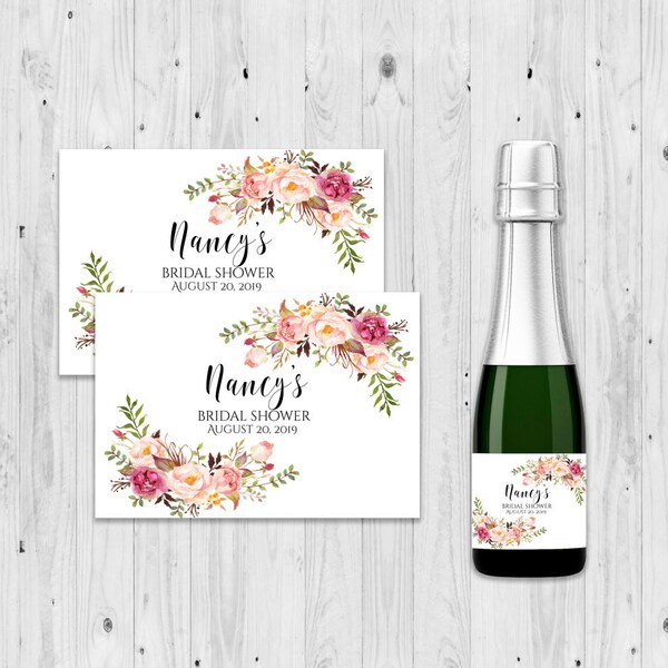 Mini Bottle Labels - Etsy