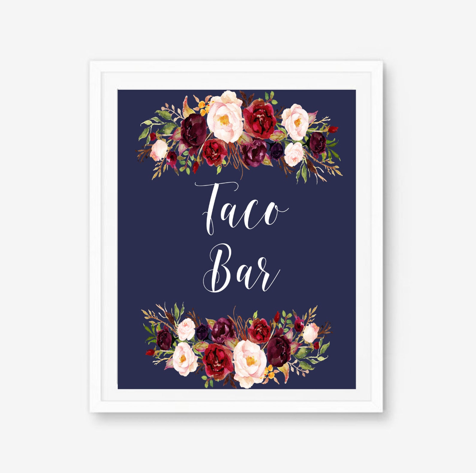 Taco Bar Sign Taco Bar Taco Sign Taco Party Sign Taco Bout - Etsy