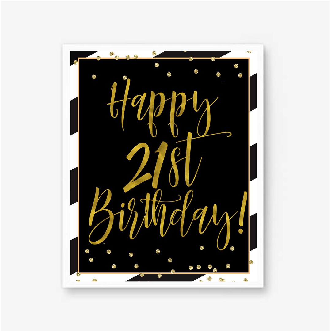 21st Birthday Sign Adult Birthday Sign 21 Years Sign 21st - Etsy