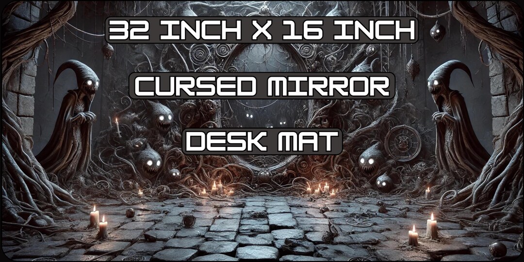 Cursed Mirror Desk Mat, Halloween Mouse Pad, Horror Aesthetic Gift ...