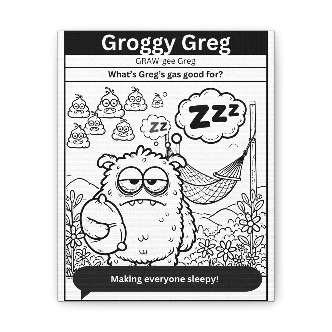 Poster, Groggy Greg Funny Monster Art Print by Beechoo Studios ...