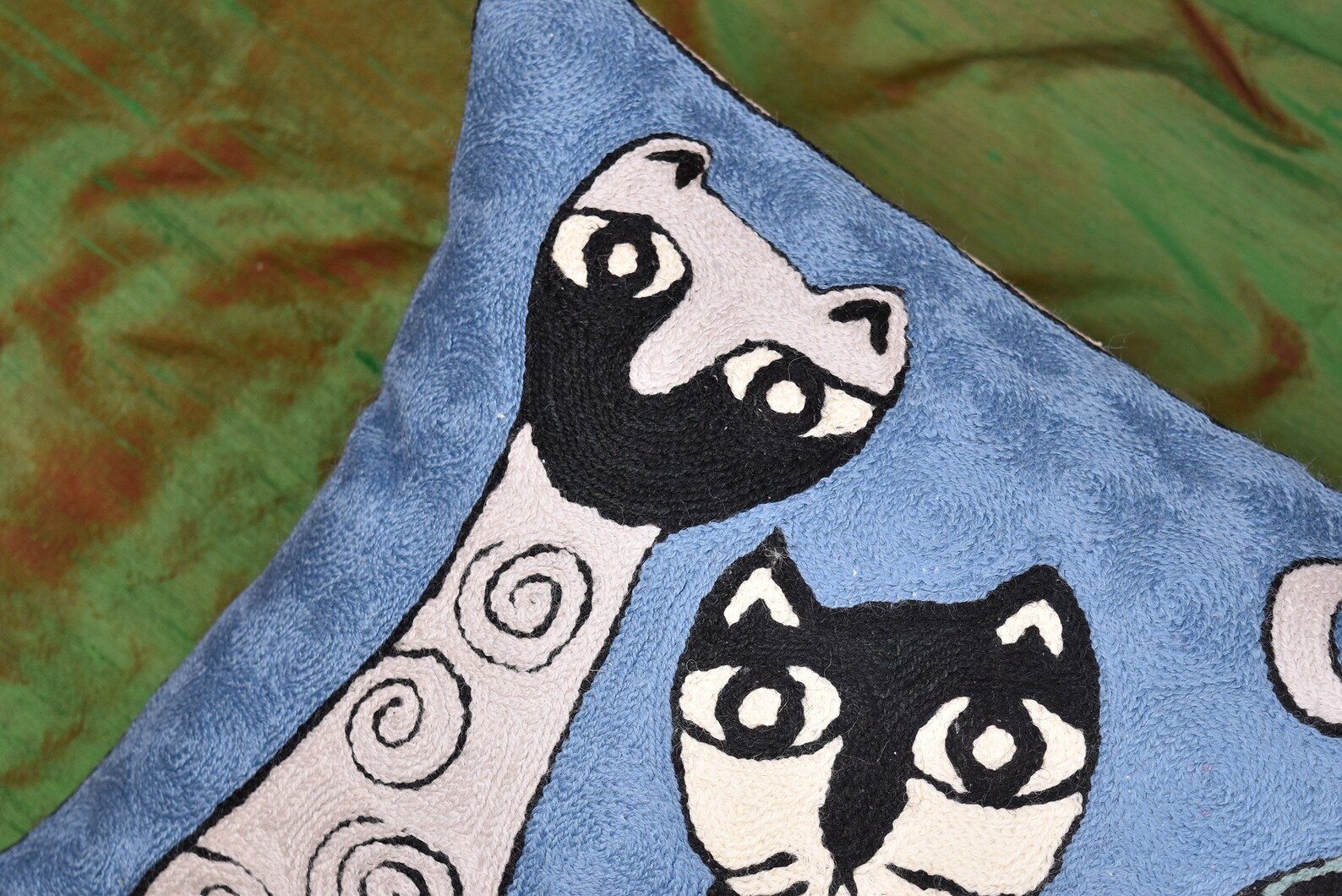 Lumbar Blue Cat Pillow Cover Picasso Sofa Four Kitty Cushion - Etsy