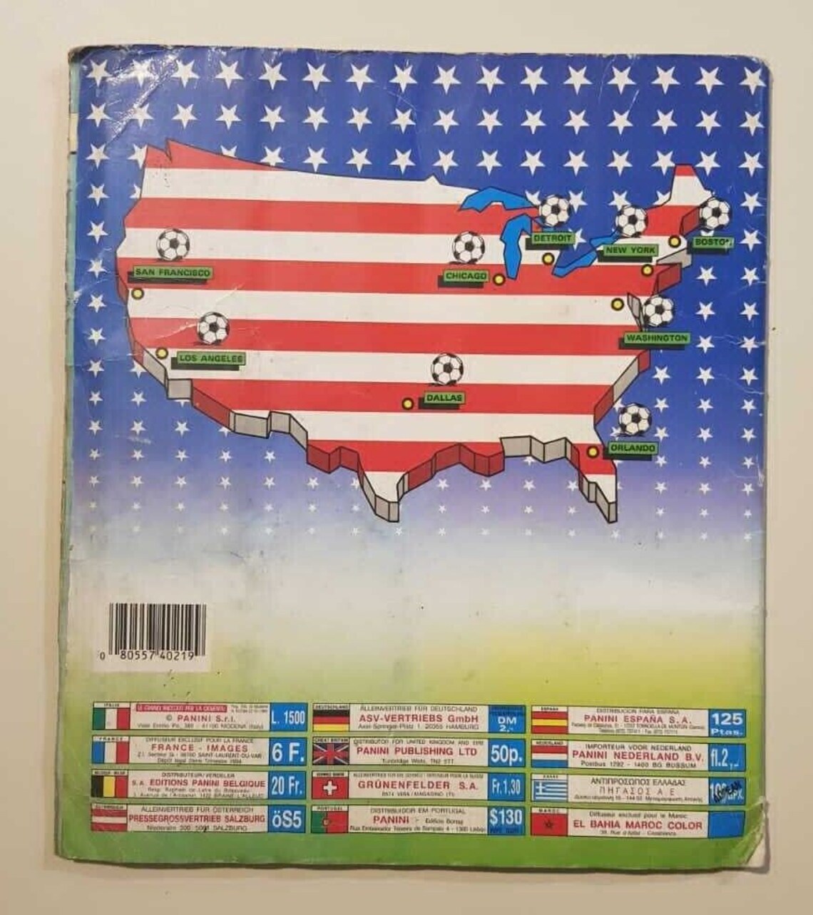 RARE Panini WORLD CUP Usa 1994 Official Album Incomplete-1 Sticker ...