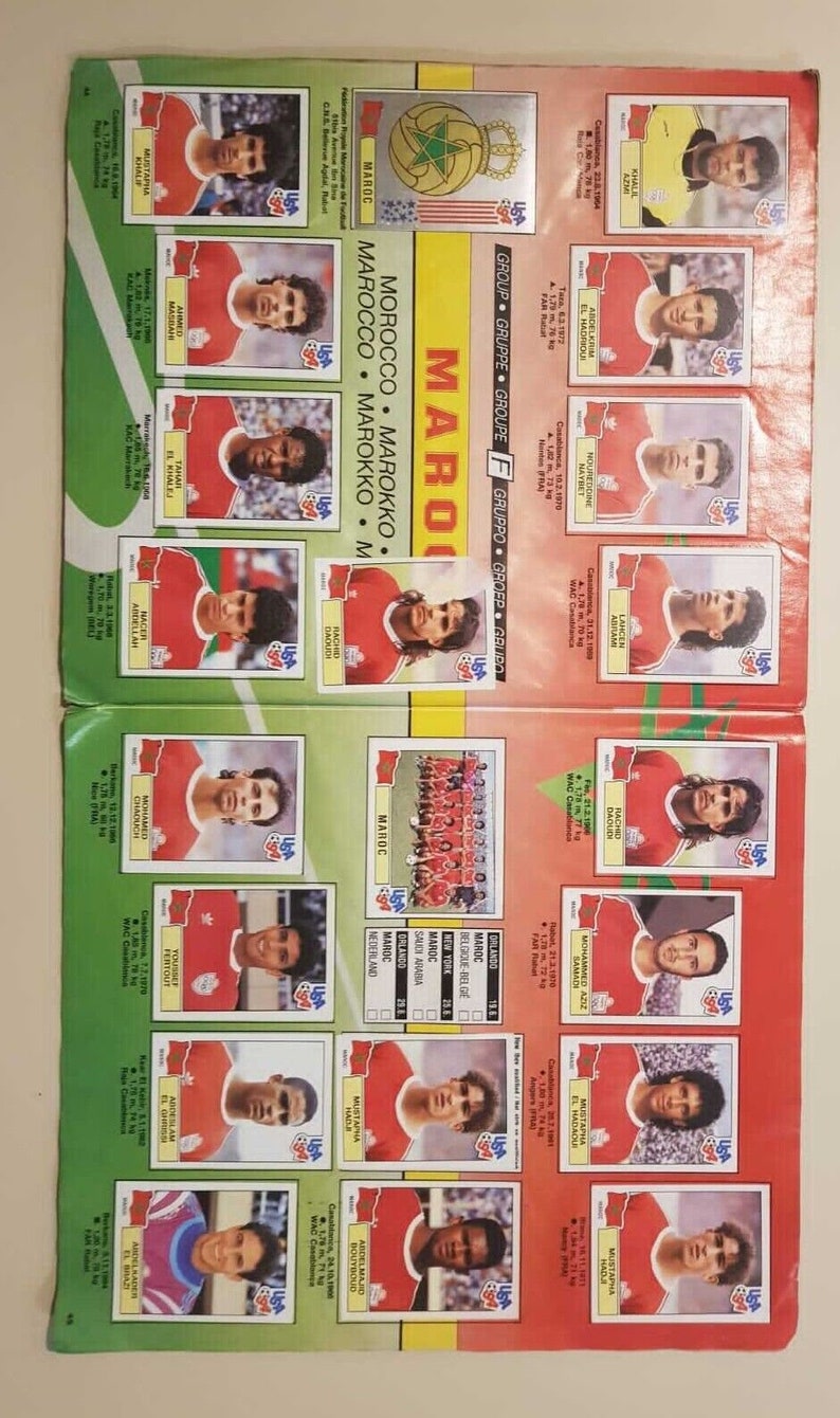 RARE Panini WORLD CUP Usa 1994 Official Album Incomplete-1 Sticker ...