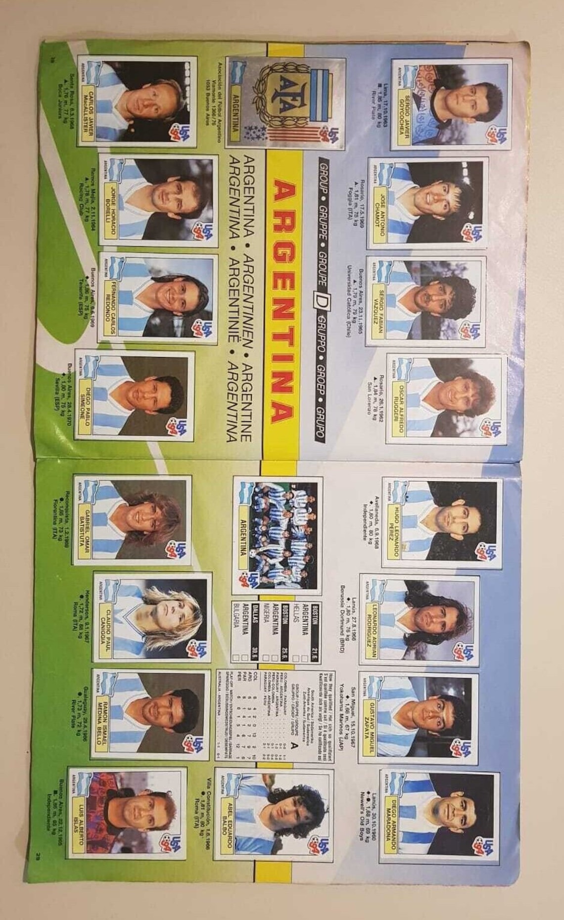 RARE Panini WORLD CUP Usa 1994 Official Album Incomplete-1 Sticker ...