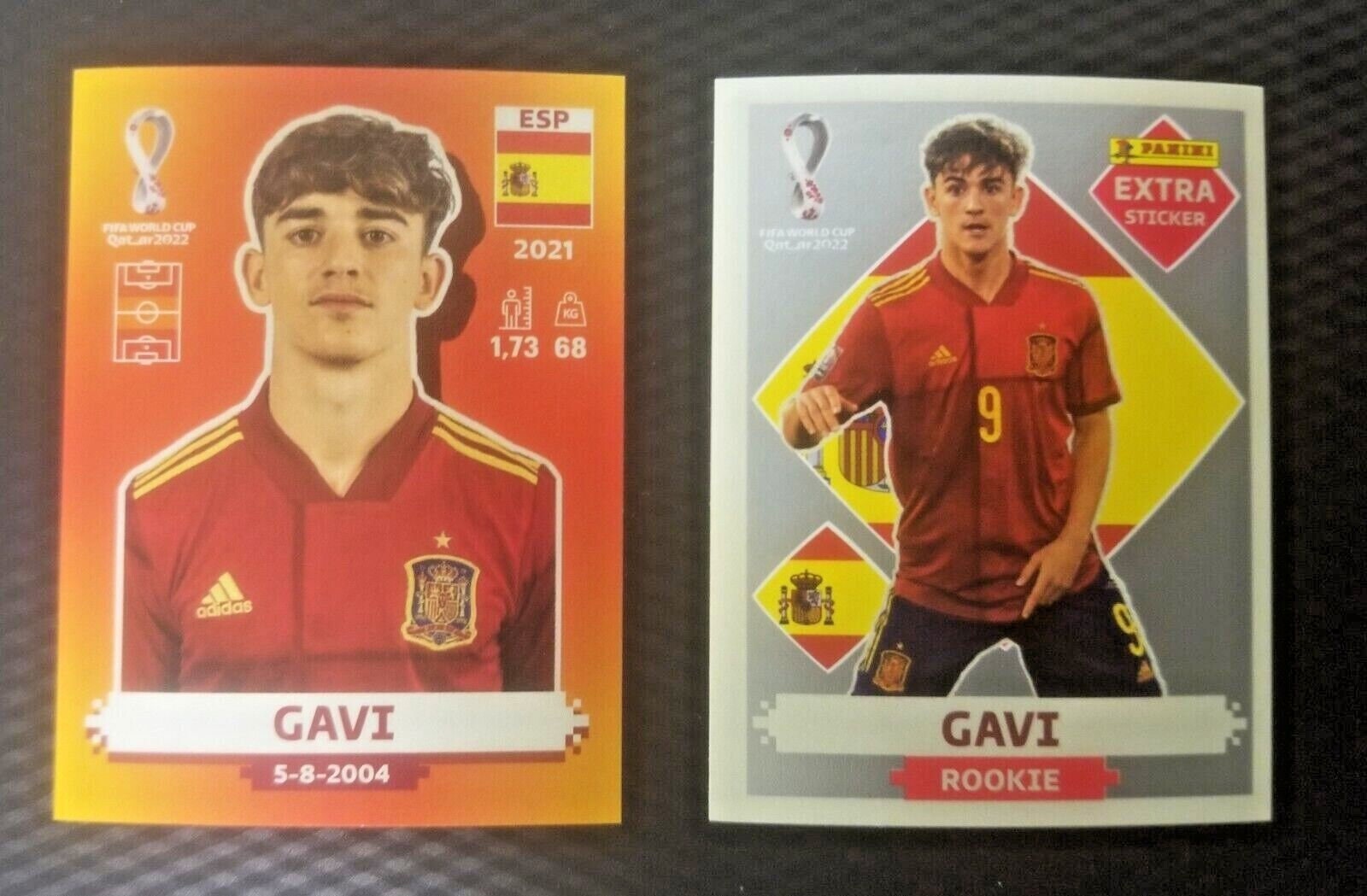 Gavi SILVER Extra Sticker Base Spain Panini Qatar World Cup 2022 ...