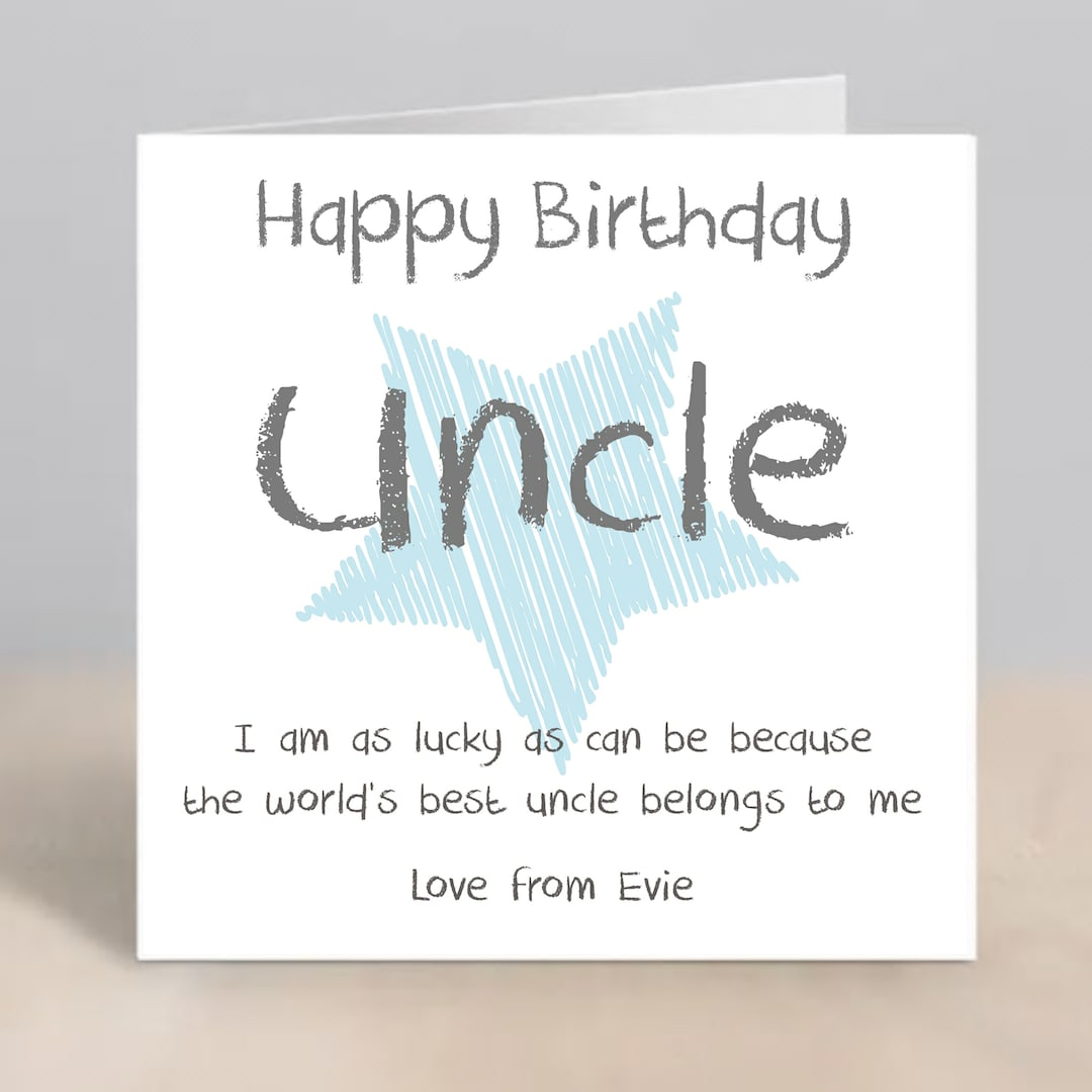 Uncle Birthday Card Happy Birthday Uncle Birthday Card Uncle Birthday ...