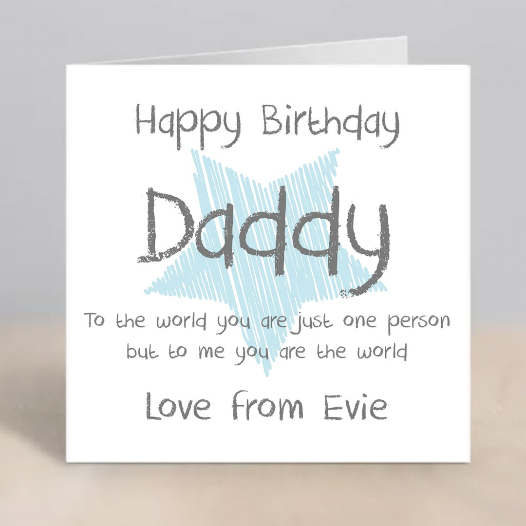 Daddy Birthday Card Happy Birthday Daddy Card Dad Birthday Card for ...