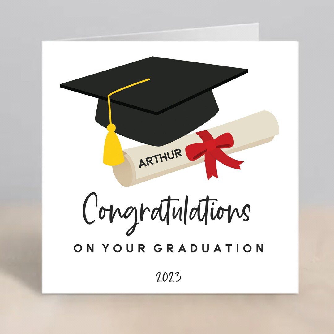 Graduation Card Congratulations on Your Graduation Card Personalised ...