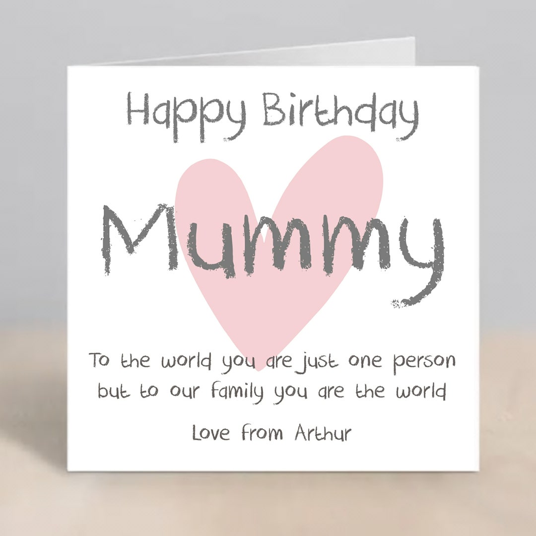 Mummy Birthday Card Happy Birthday Mammy Mam Mum Mummy Mama - Etsy