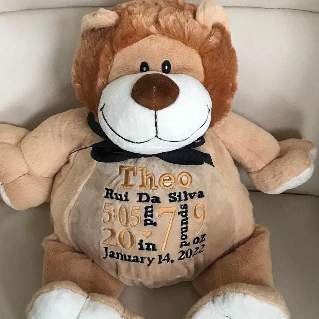 Personalized Stuffed Animal, Personalized Lion , Personalized Baby Gift ...