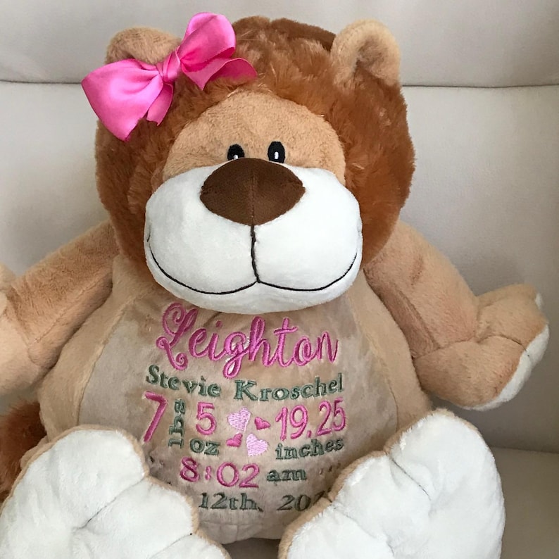 Personalized Stuffed Animal, Personalized Lion , Personalized Baby ...