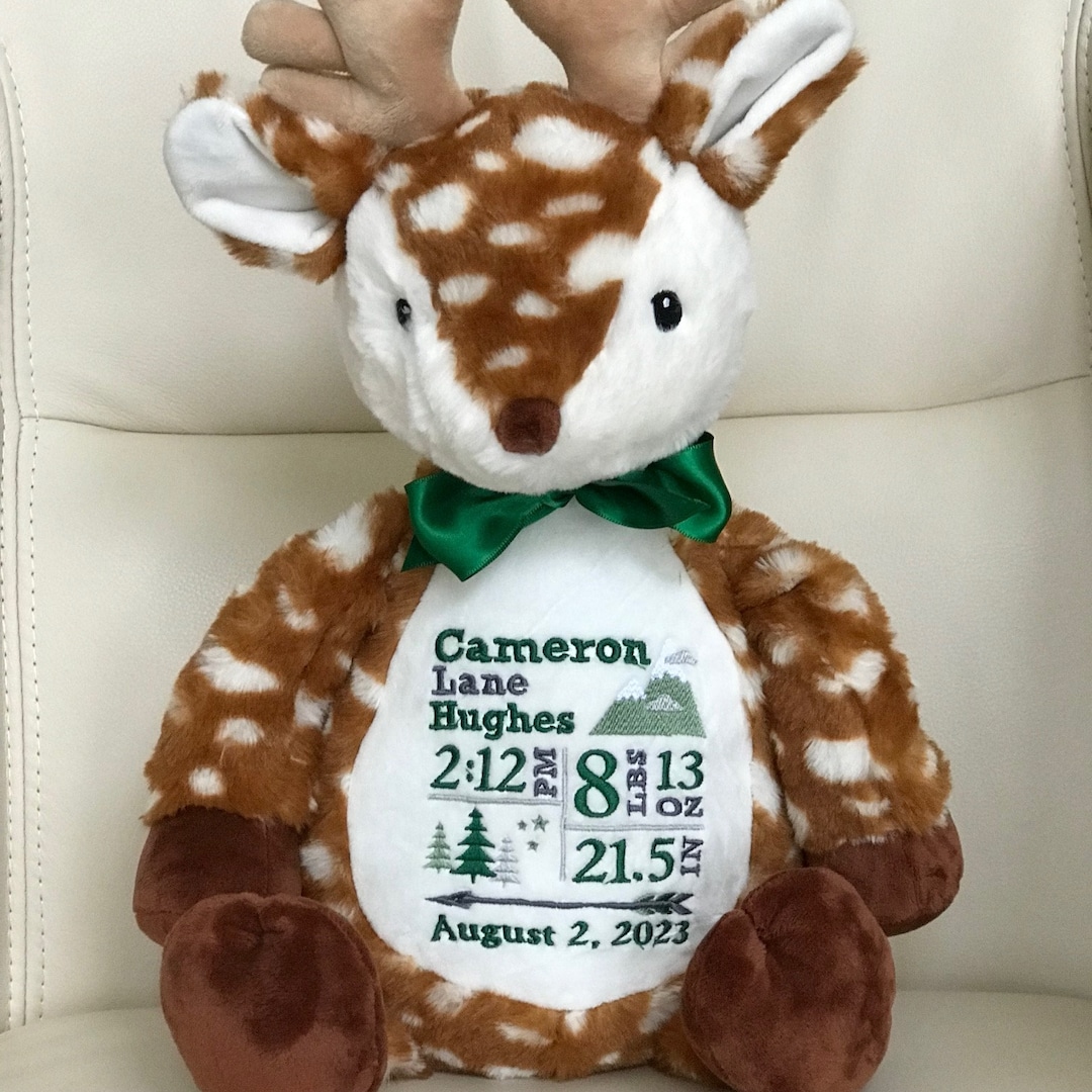 Personalized Stuffed Animal, Personalized Deer, Personalized Baby Gifts ...