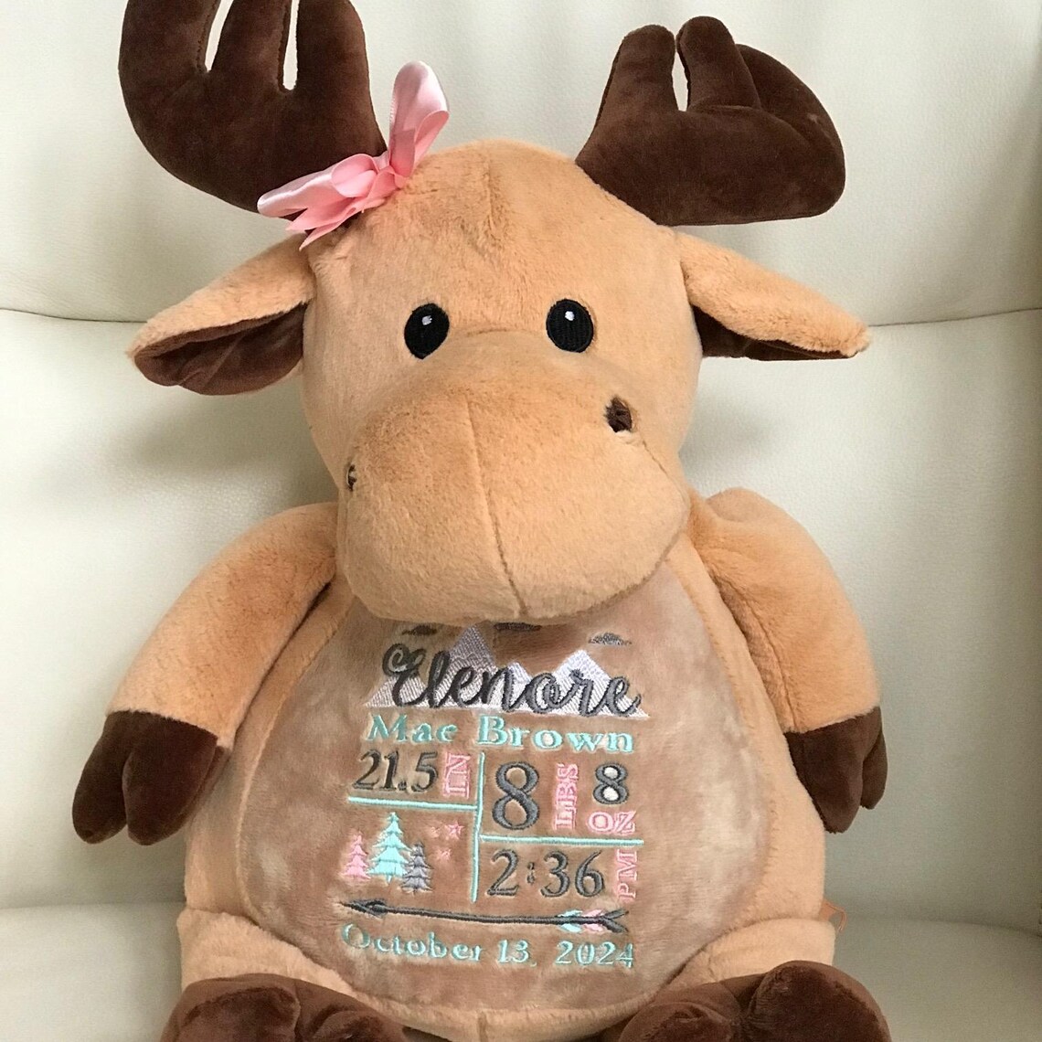 Personalized Stuffed Animal, Personalized Moose, Personalized Baby ...
