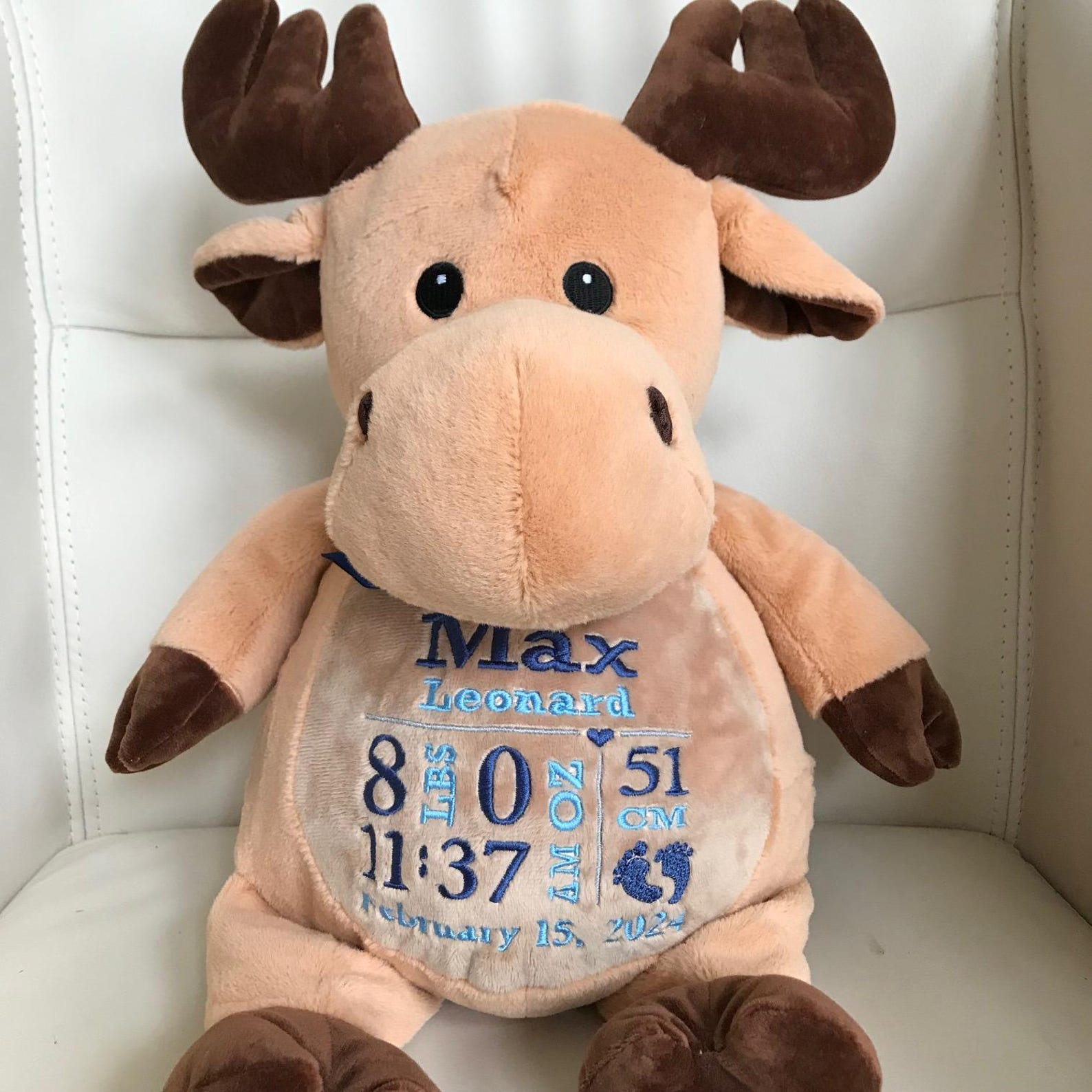 Personalized Stuffed Animal, Personalized Moose, Personalized Baby ...