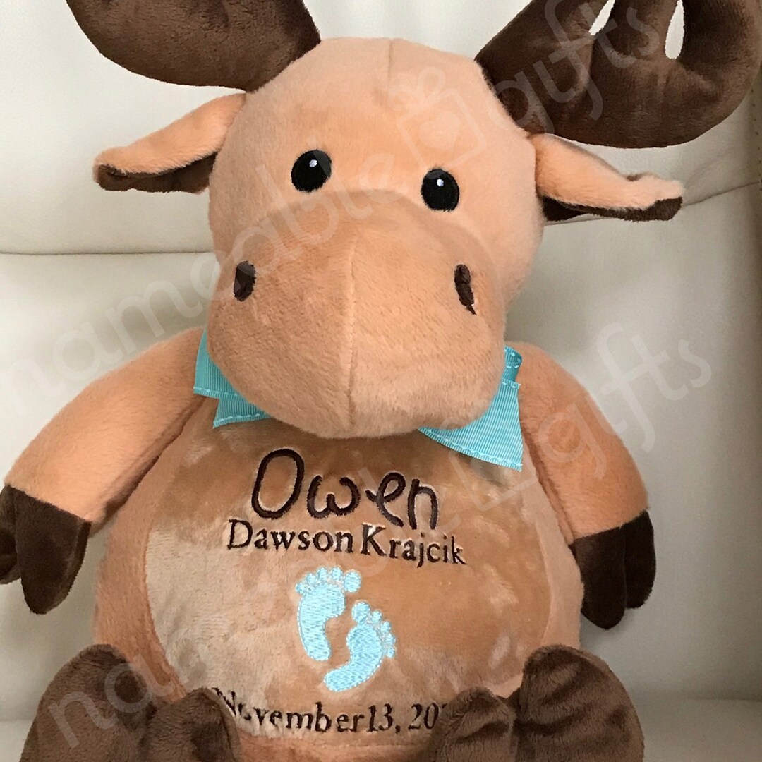 Personalized Stuffed Animal, Personalized Moose, Personalized Baby ...