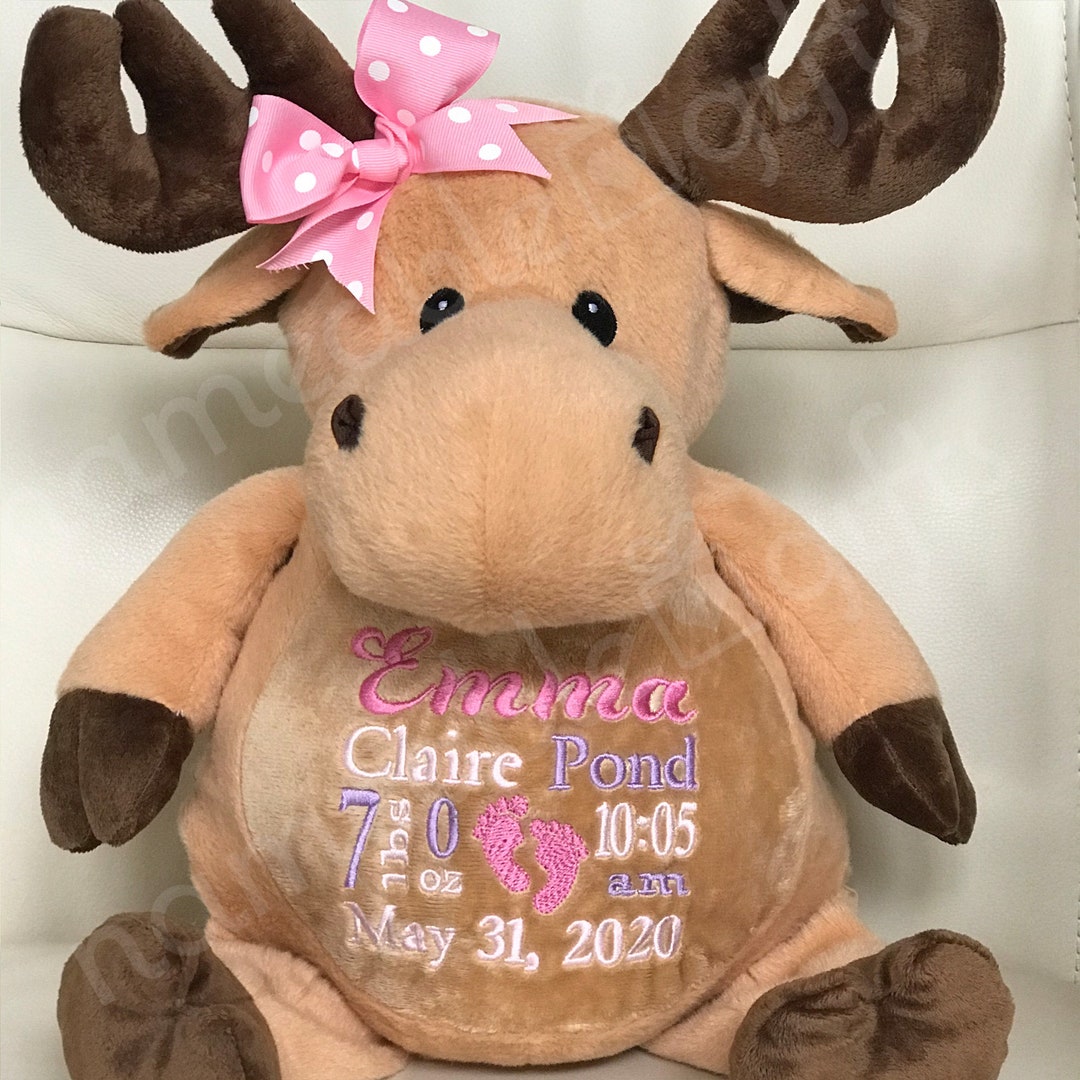 Personalized Stuffed Animal, Personalized Moose, Personalized Baby ...