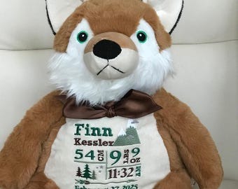 Blue Plush Fox Toy - Etsy