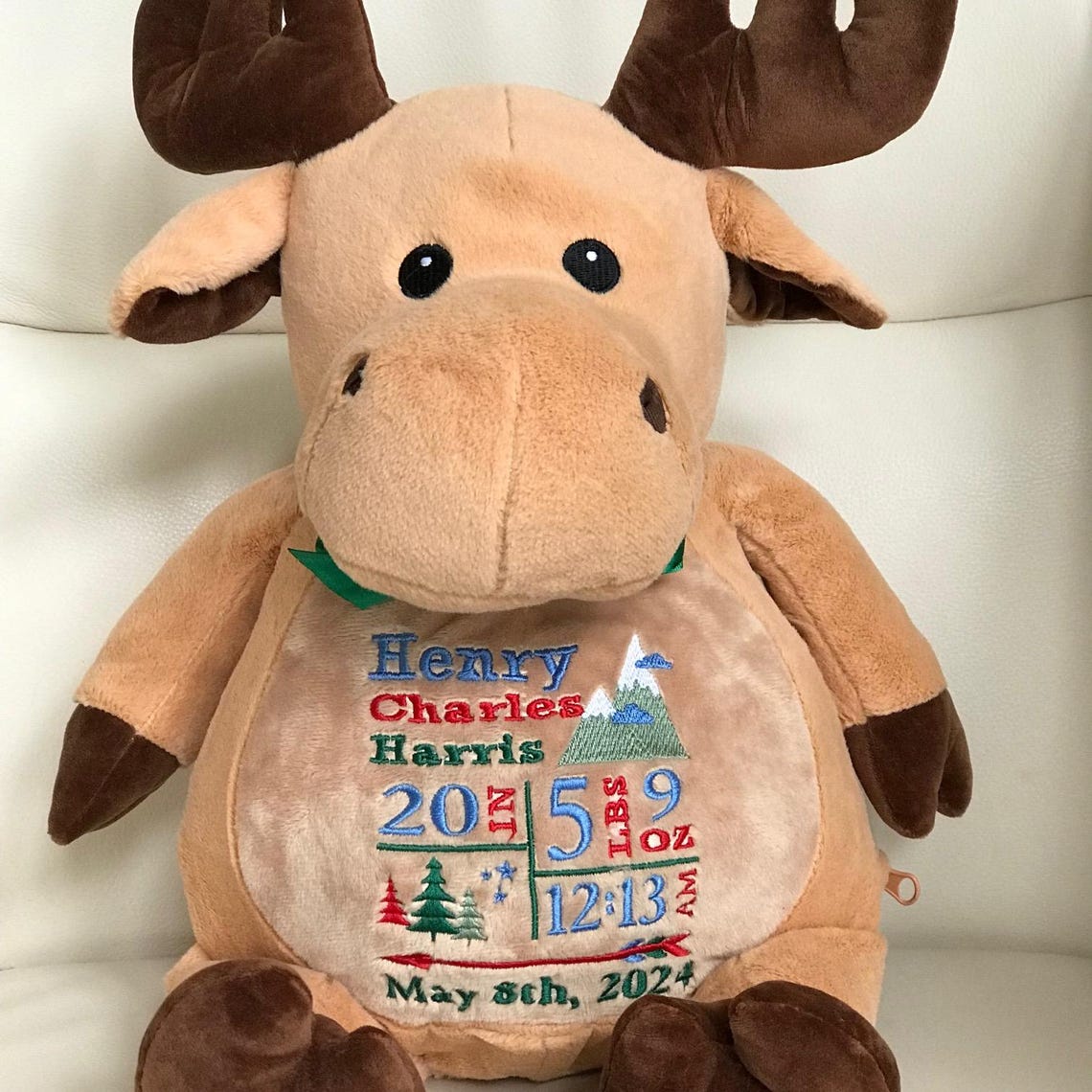 Personalized Stuffed Animal, Personalized Moose, Personalized Baby ...