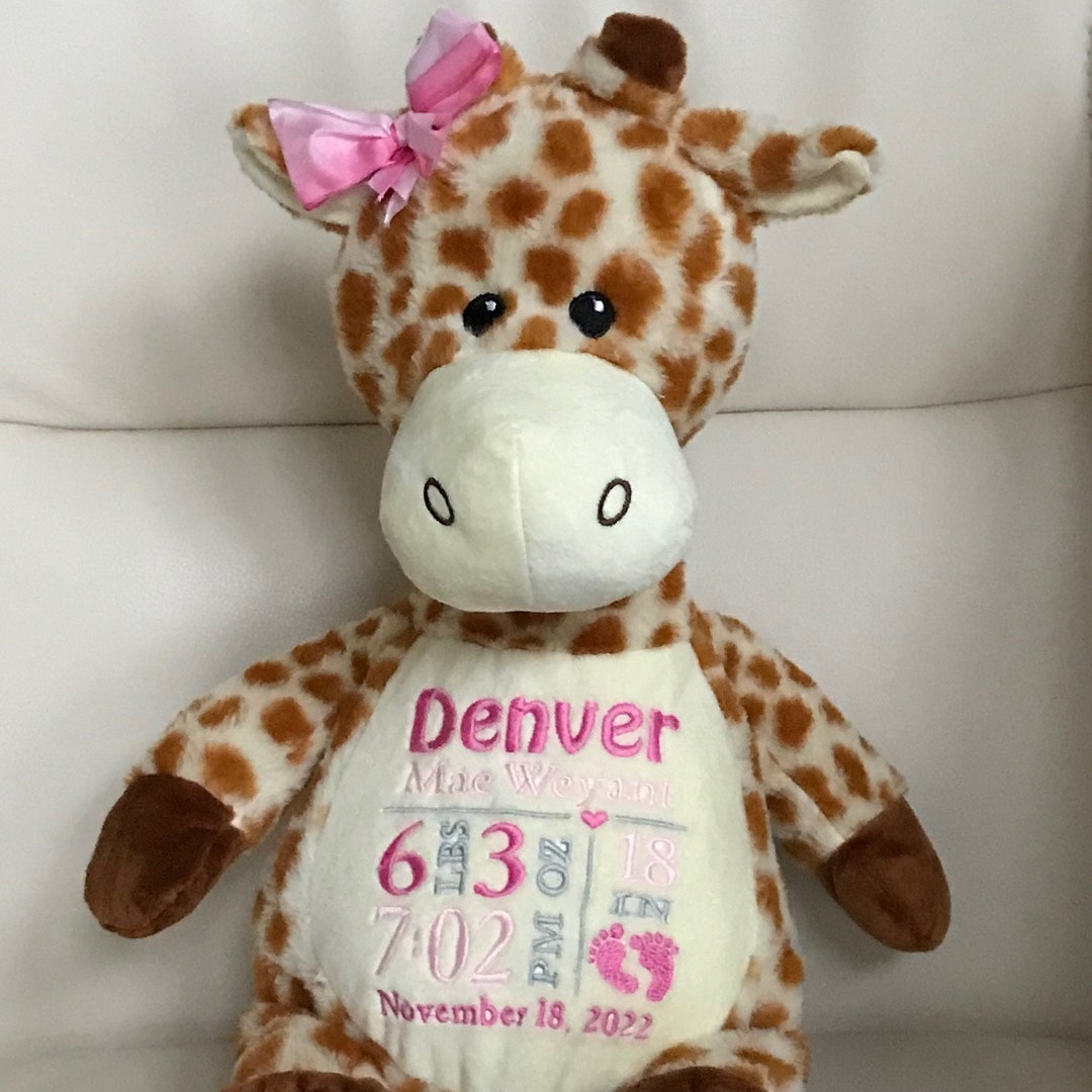Personalized Stuffed Animal, Personalized Giraffe, Personalized Baby ...