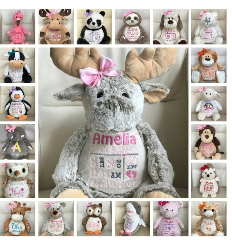 Personalized Stuffed Animal Personalized Baby Gift Birth - Etsy