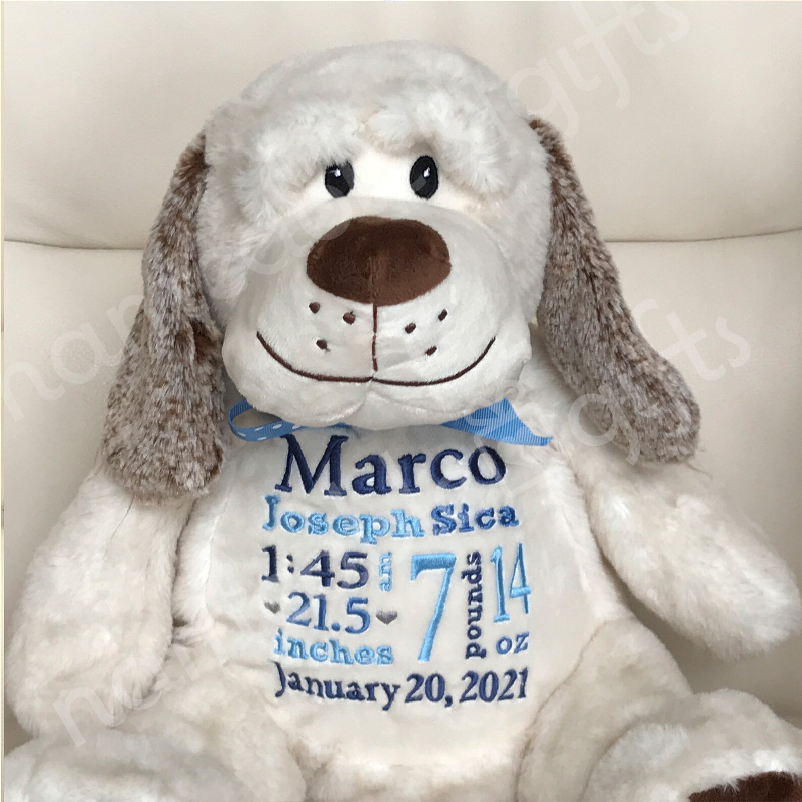 Personalized Stuffed Animal, Personalized Baby Gift, Dog Gift, Birth ...