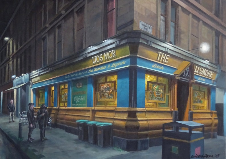 The Lismore Bar, Glasgow. Art Print. - Etsy