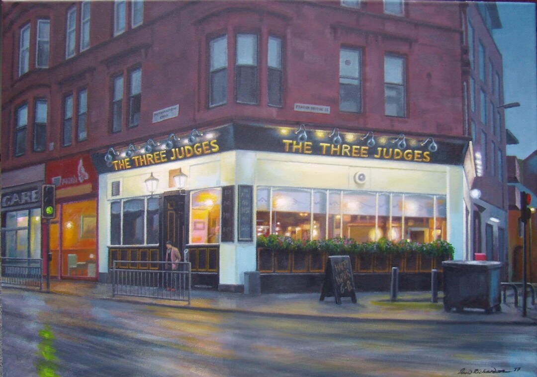 The Three Judges Bar, Glasgow. Art Print. - Etsy