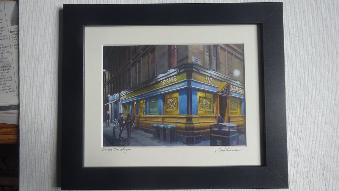 The Lismore Bar, Glasgow. Art Print. - Etsy