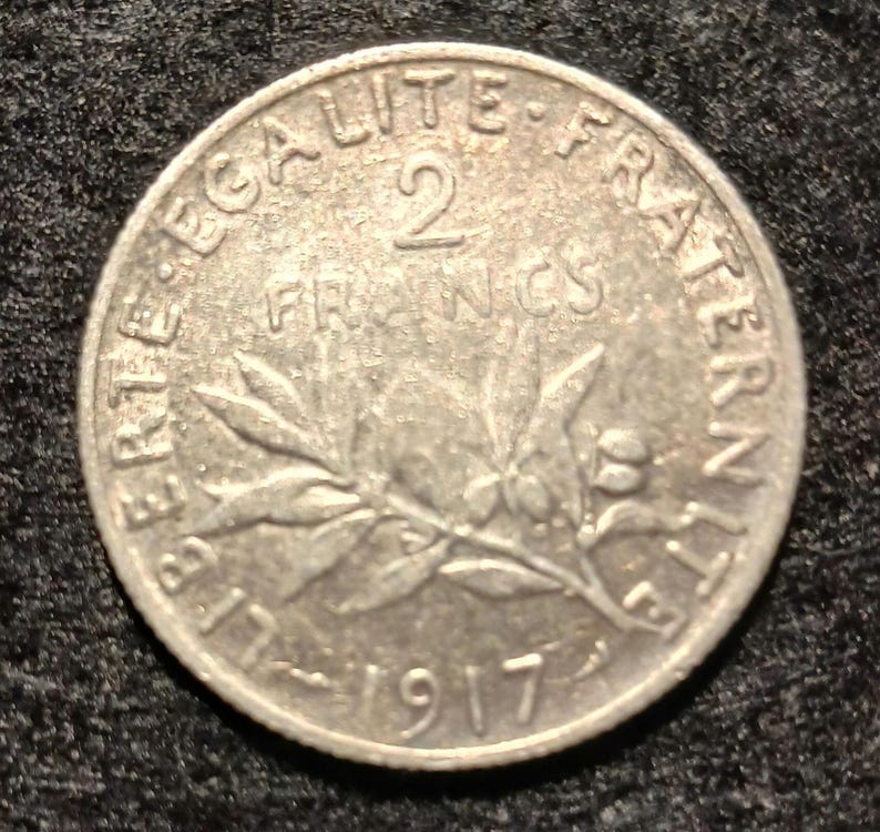 REPUBLIQUE FRANCAISE 2 FRANCS Coin 1917 - Lot 208 - Etsy