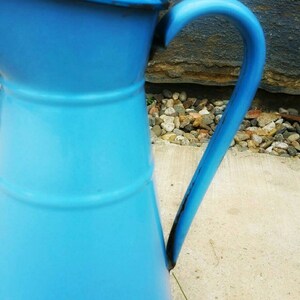 Antique French Enamel Blue Pitcher / Jug. - Etsy