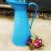 Antique French Enamel Blue Pitcher / Jug. - Etsy