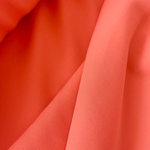 Dense Viscose Cady Fashion Orange Color Double Face Fabric With ...