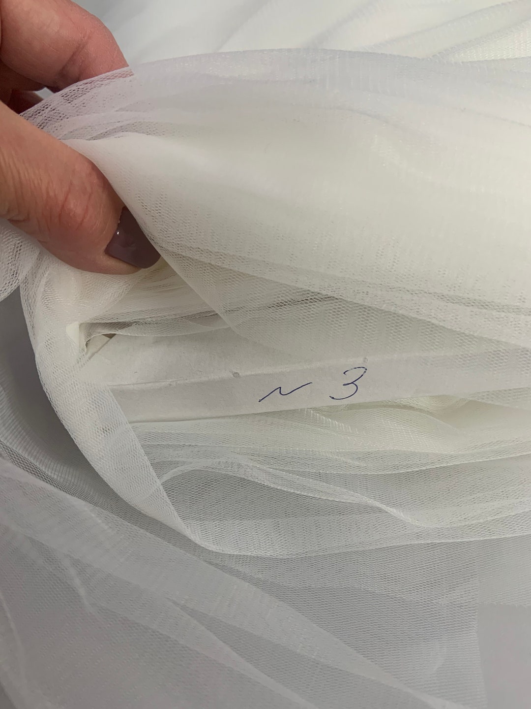Soft Wedding Milk Colour ( Nr 3) Tulle of High Quality, Tulle for Veil ...