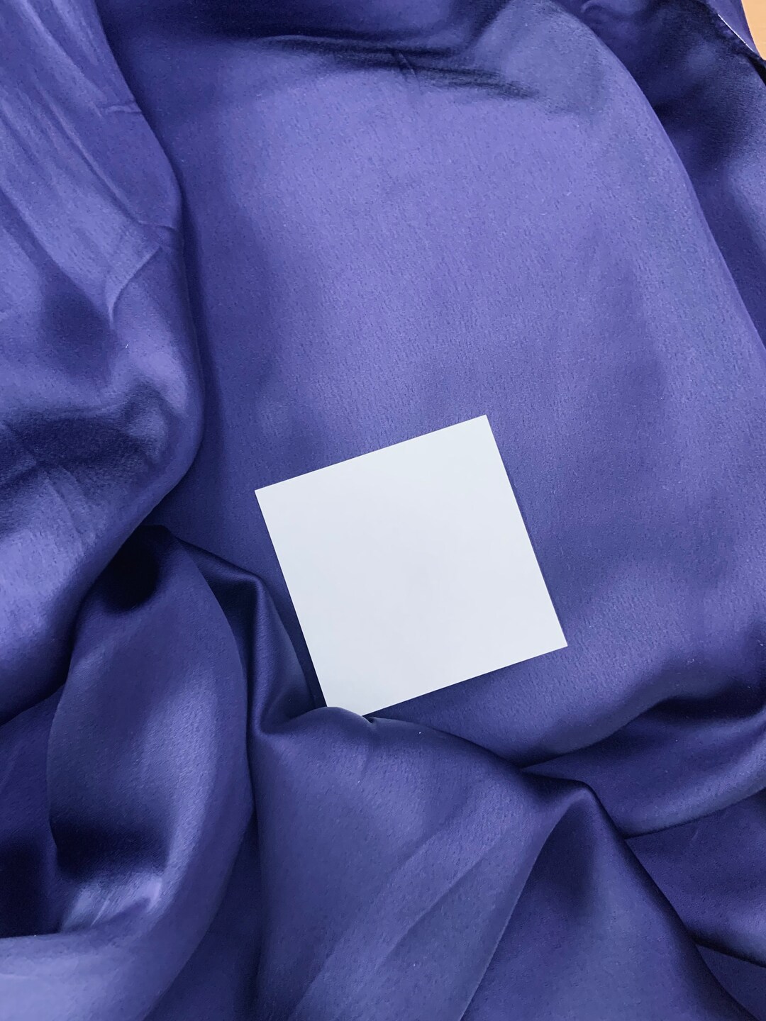 Bright Blue Double Face Fabric Pure Silk Viscose With Elastane 100 Cm X ...