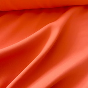 Dense Viscose Cady Fashion Orange Color Double Face Fabric With ...
