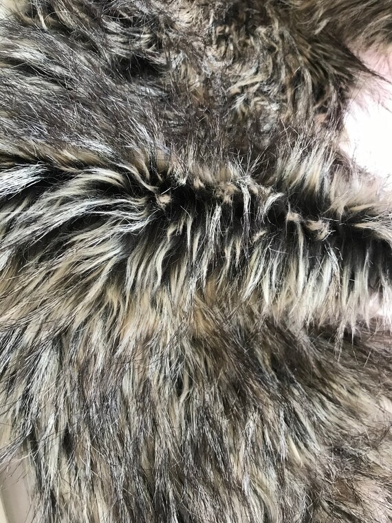 Wolf fur HAIR Fabric looks like a natural fur Coat fabric | Etsy