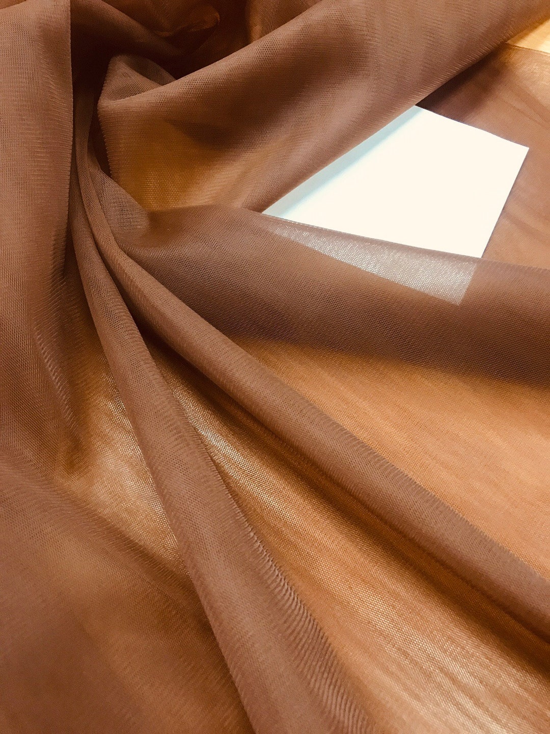 Soft 79 Milk Bright Chocolate Brown Color Tulle of High Quality, Tulle ...